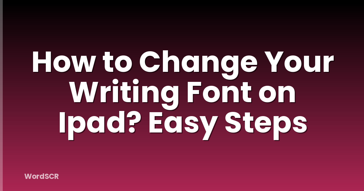 How To Change The Default Font In Goodnotes? Easy Steps | WordSCR