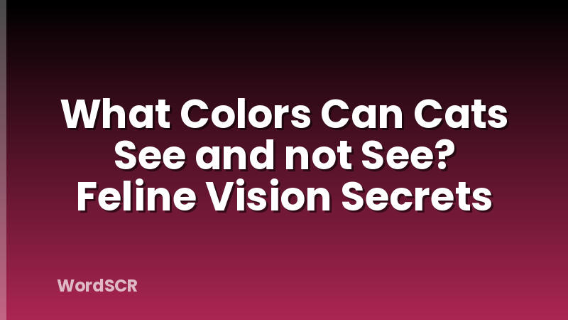 What Colors Can Cats See And Not See? Feline Vision Secrets | WordSCR